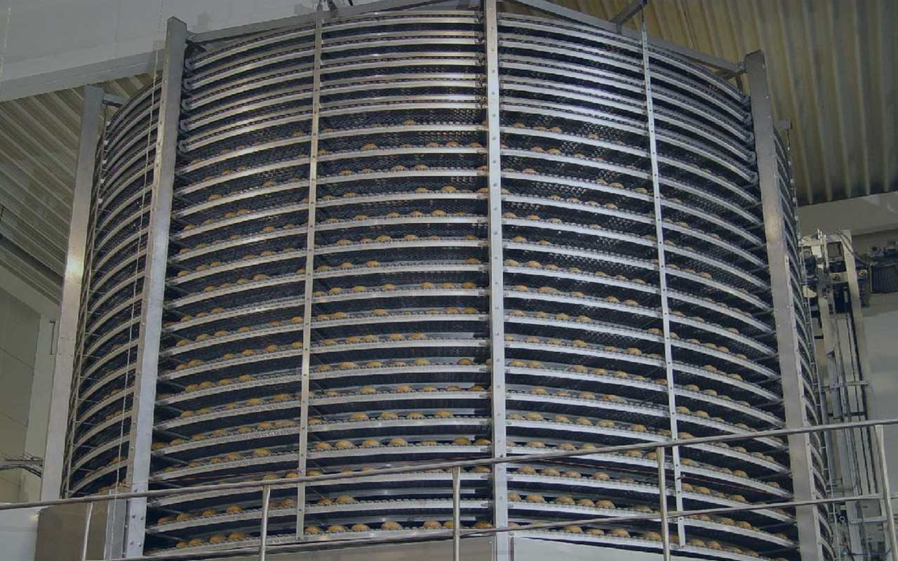 Spiral Freezer System Pembuatan Mesin Pembeku Makanan